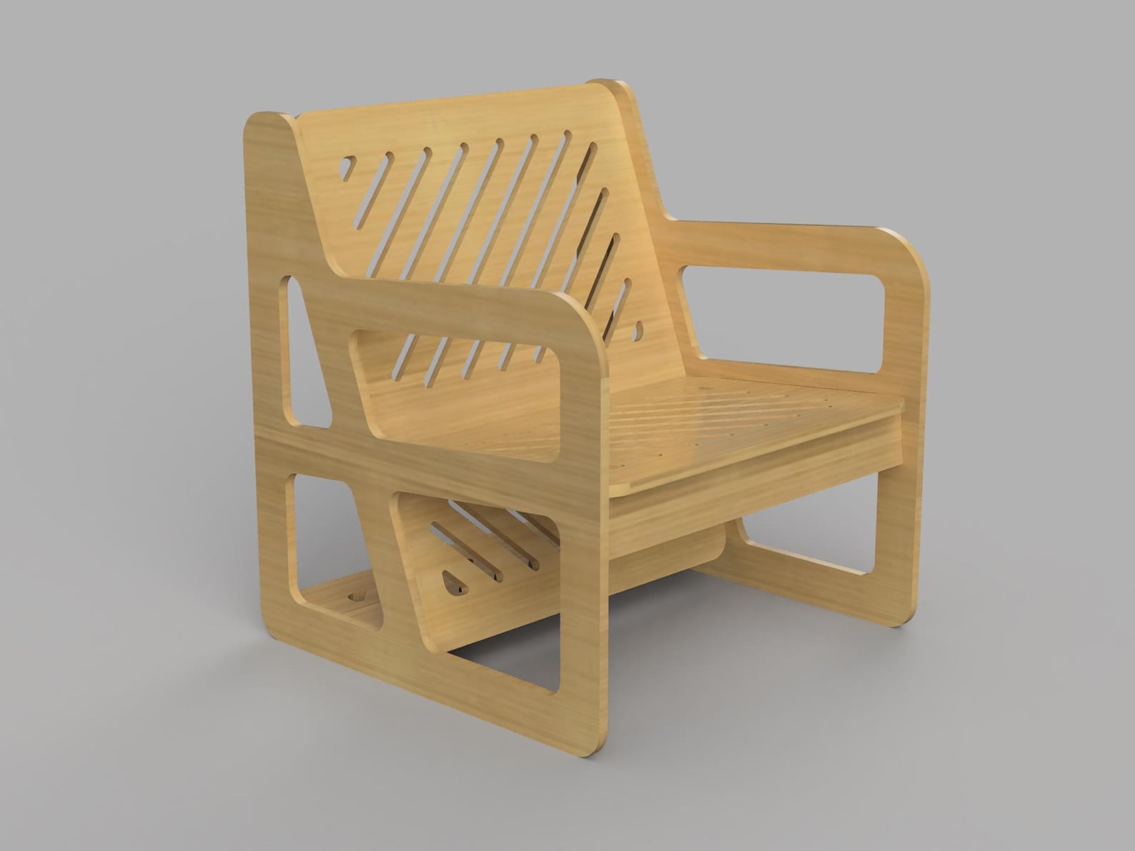Chair (digital Files for Download, CNC Furniture Files, Scandinavian ...