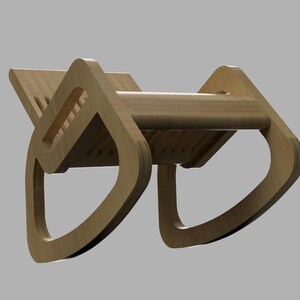 Parametric Chair Rocking Chair CNC Cutting Files (cnc Machine Routers ...