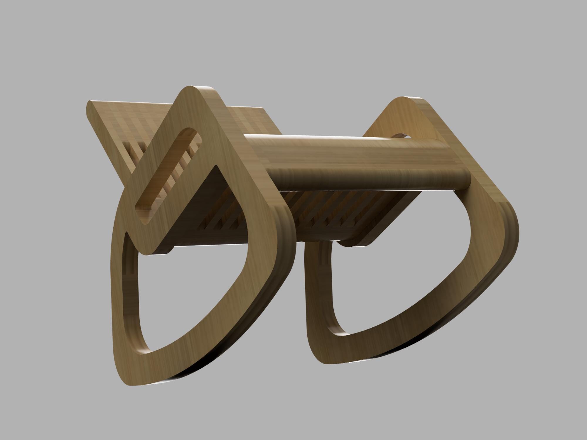 Parametric Chair Rocking Chair CNC Cutting Files (cnc Machine Routers ...