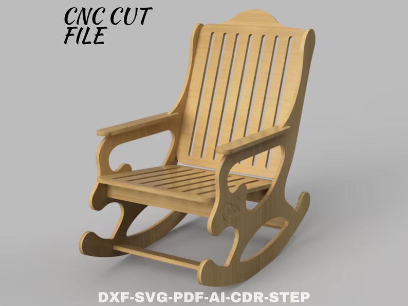 Rocking Chair (digital Files for Download, CNC Furniture Files ...