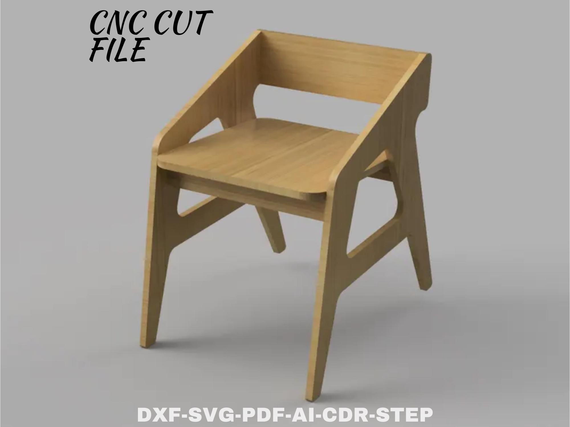 Chair (digital Files for Download, CNC Furniture Files, Scandinavian ...