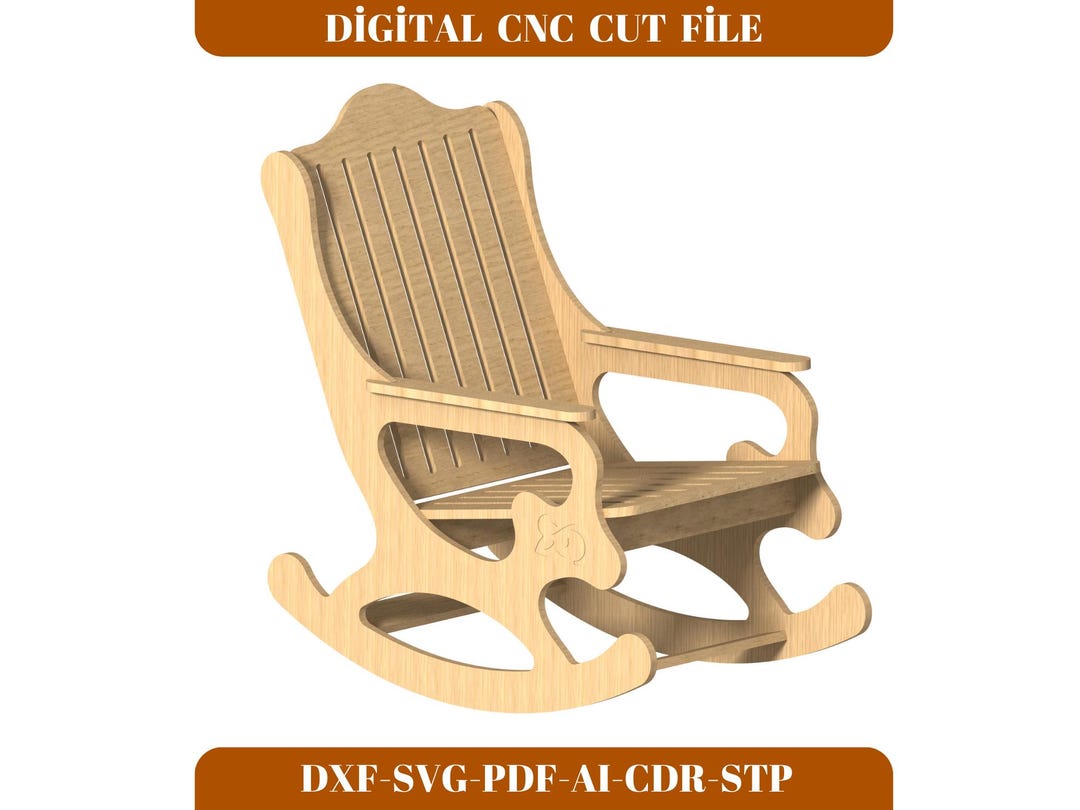 Rocking Chair digital Files for Download, CNC Furniture Files ...