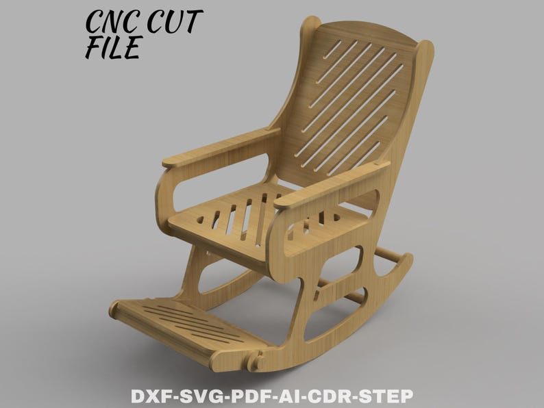 Rocking Chair (digital Files for Download, CNC Furniture Files ...