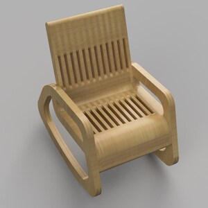Parametric Chair Rocking Chair CNC Cutting Files (cnc Machine Routers ...