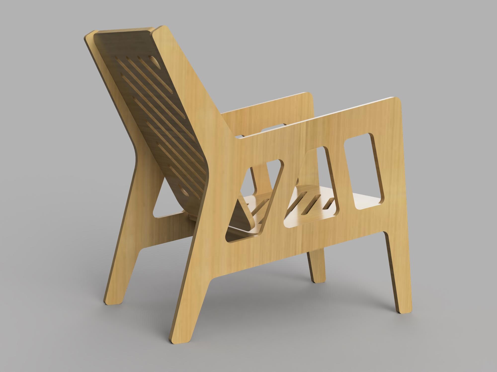 Chair (digital Files for Download, CNC Furniture Files, Scandinavian ...
