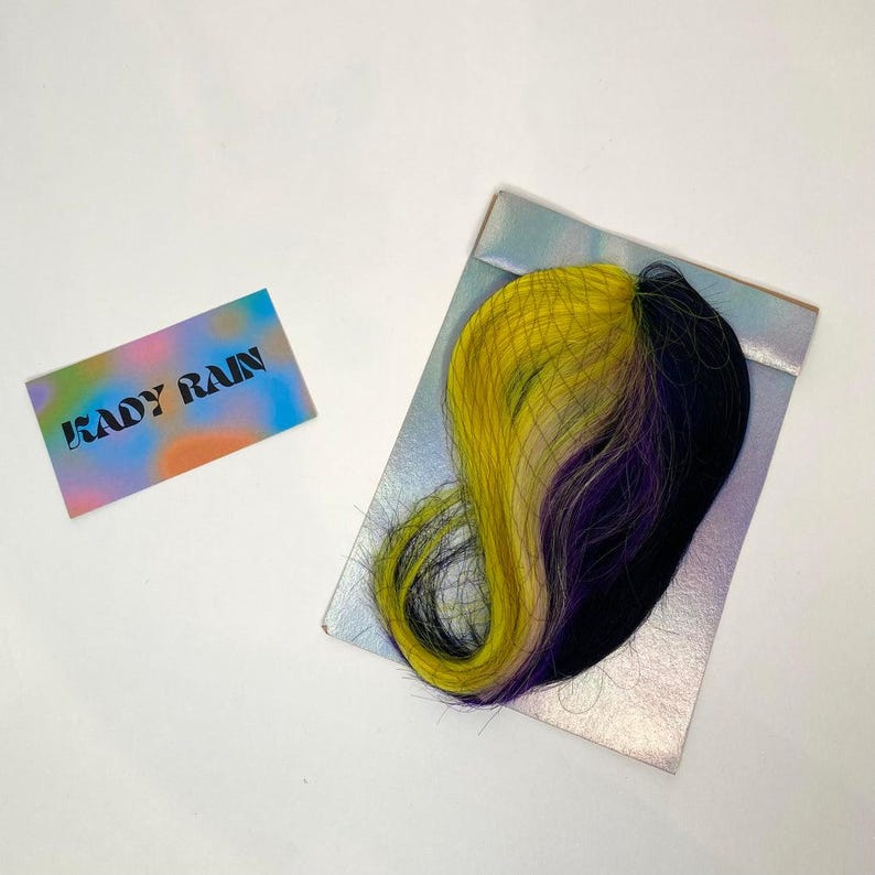 Custom Handmade Rainbow Bangs Hair Extensions - Etsy