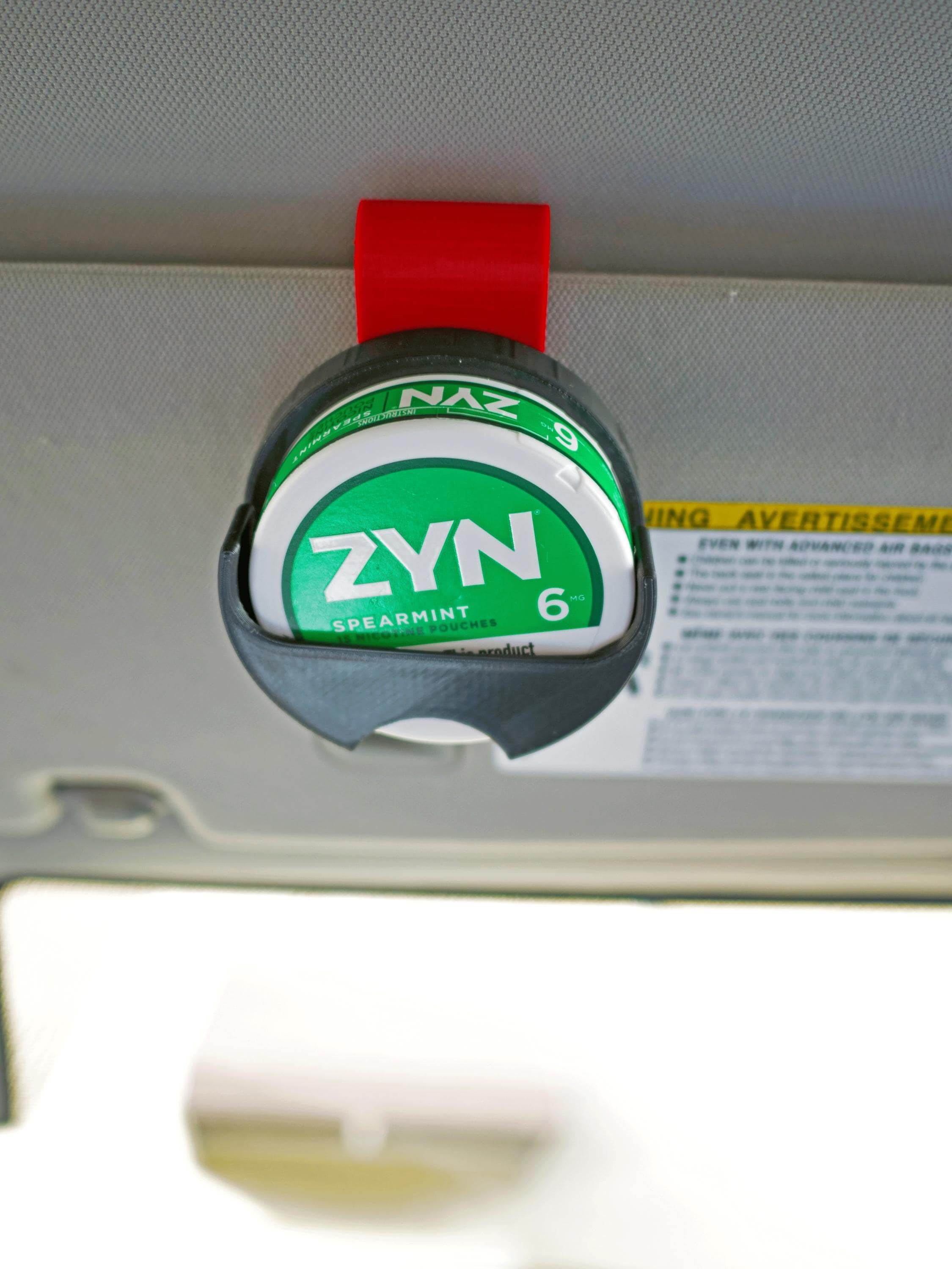 Zyn Holder Visor Clip | 3D Printed Car Accessory for Zyn Cans | Visor ...