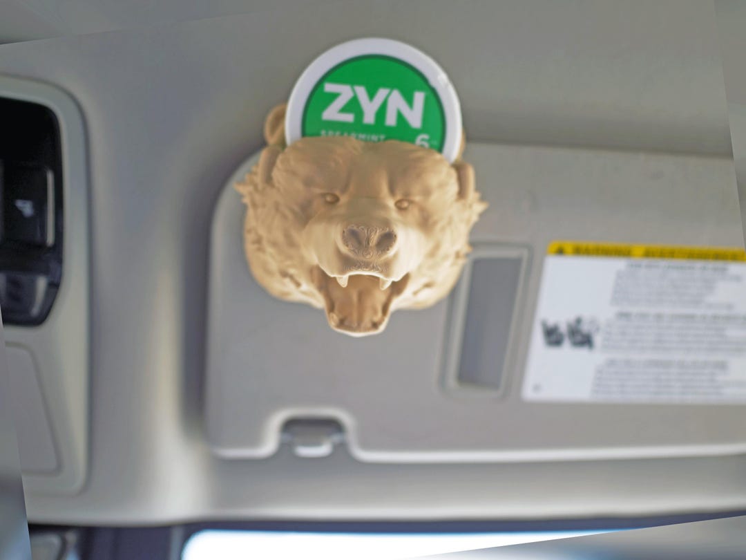 Animal Head Zyn Holder Visor Clip | Car Accessory for Zyn Cans | Visor ...