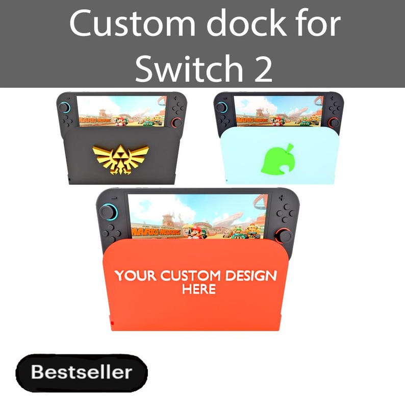 Custom Switch 2 Dock Cover – Personalized Switch 2 Dock Sock, Logos ...