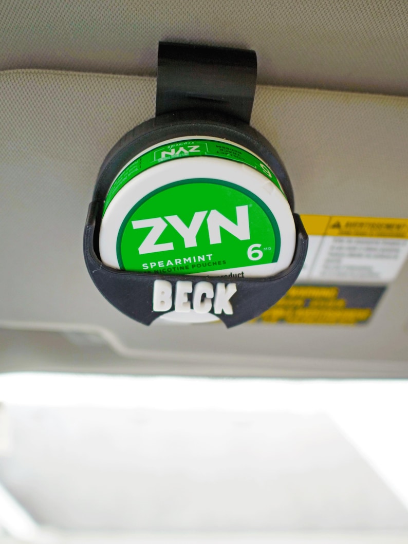 Zyn Holder Visor Clip | 3D Printed Car Accessory for Zyn Cans | Visor ...