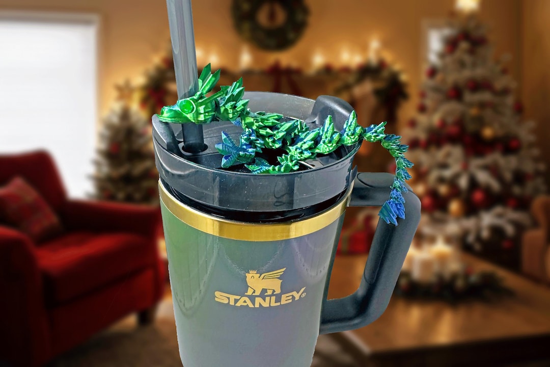 Crystal Baby Dragon Articulated Legs Flexi Straw Topper for Stanley Cup ...