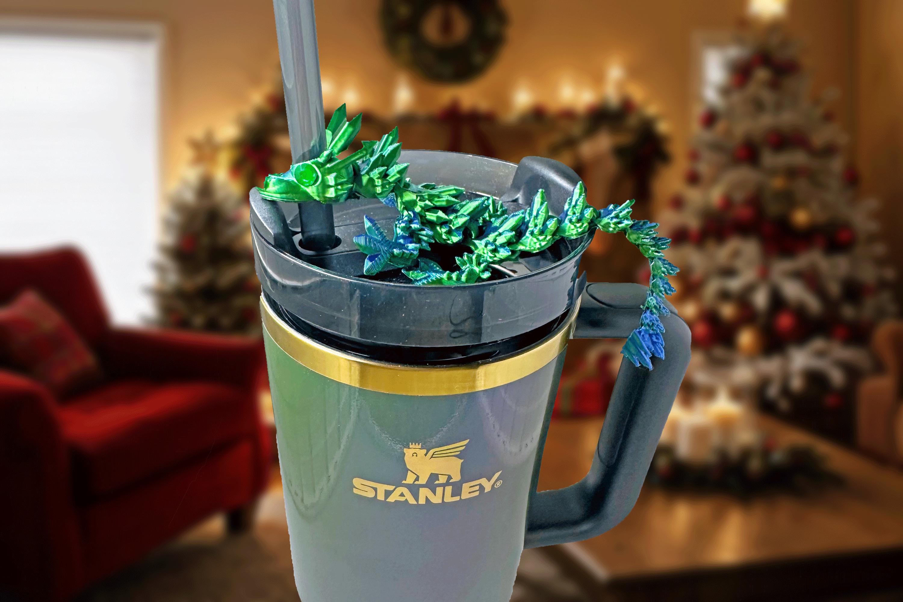 Crystal Baby Dragon Articulated Legs Flexi Straw Topper for Stanley Cup ...