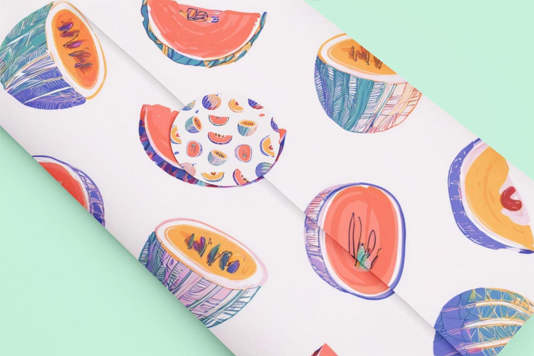 Thai Melon Wrapping Paper,wrapping Paper, Christmas Wrapping Paper ...