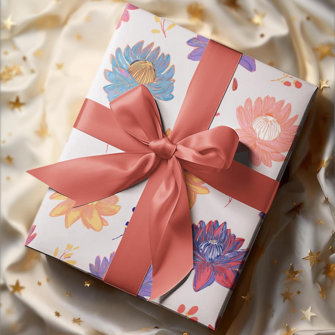 Chrysanthemum Wrapping Papers,flower Logo Wrapping Paper ,floral-themed ...