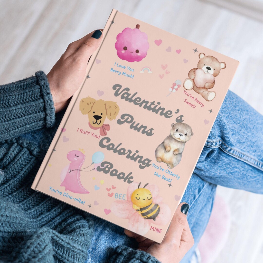 INSTANT DOWNLOAD 100 Pages Valentine’s Puns Coloring Book,love Quote ...