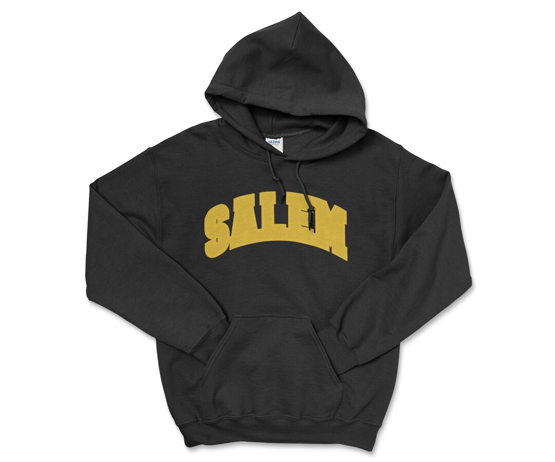 Salem Collegiate Yellow Logo Hoodie Black - S4LEM Witch House - Etsy