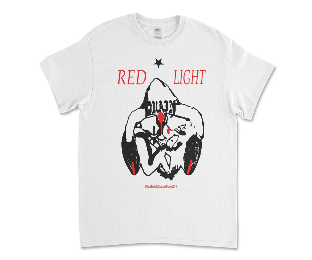 Bladee Red Light White T-shirt Tee Shirt Drain Gang - Etsy