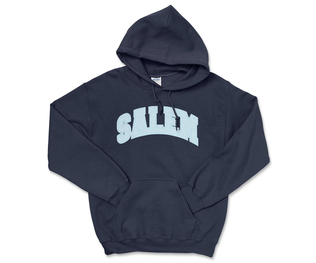 Salem Collegiate Blue Logo Navy Hoodie - S4LEM Witch House - Etsy