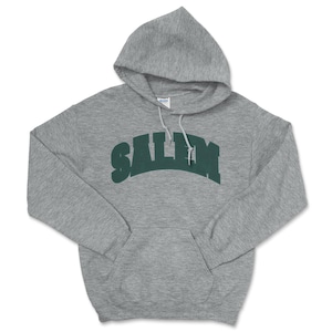 Salem Collegiate Green Logo Grey Gray Hoodie - S4LEM Witch House - Etsy