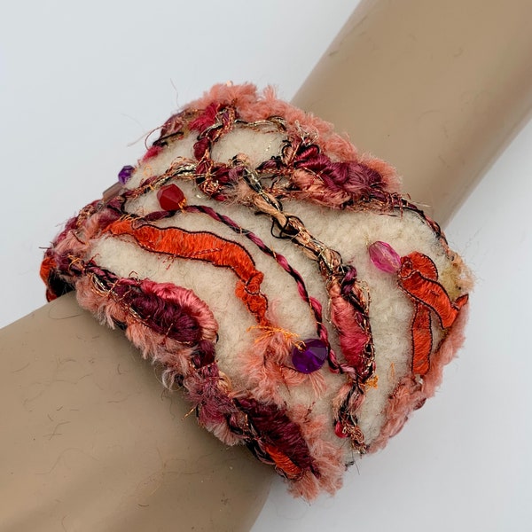 Fibre Art Bracelet - Etsy