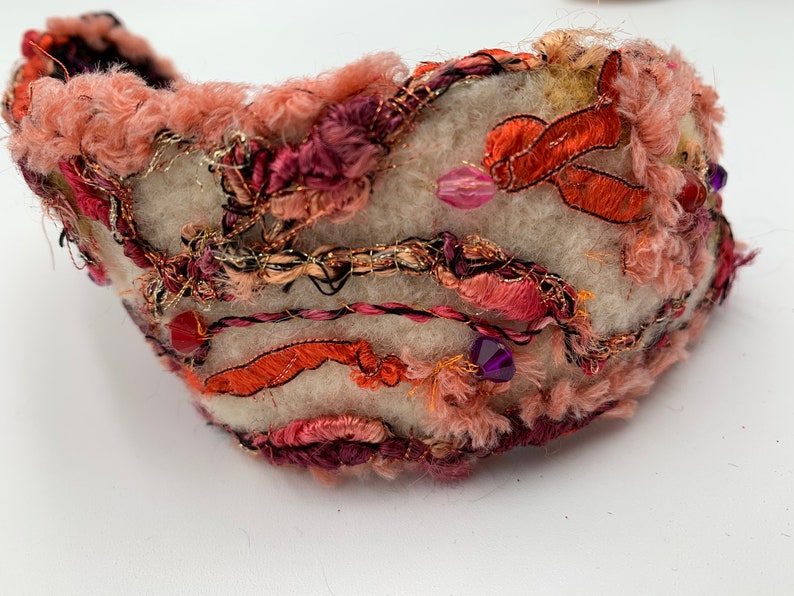 Wearable Fiber Art Bracelet Sustainable Jewelry OOAK - Etsy