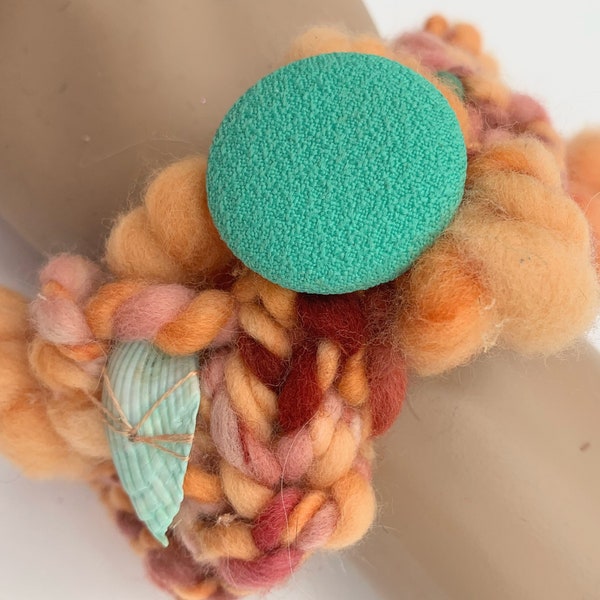 Fibre Art Bracelet - Etsy