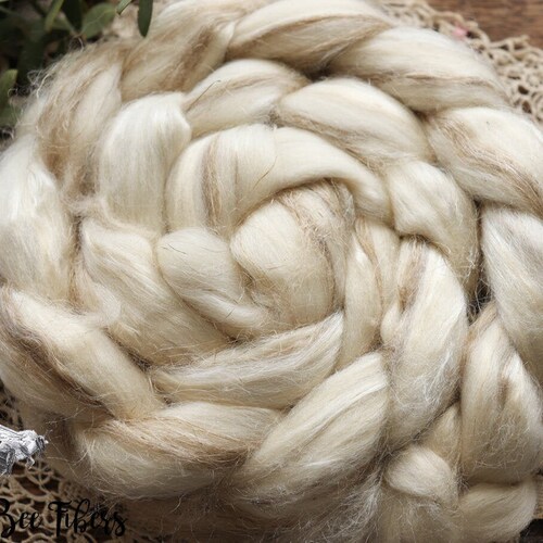 Undyed Natural White Romney Combed Top Wool Roving Spinning | Etsy