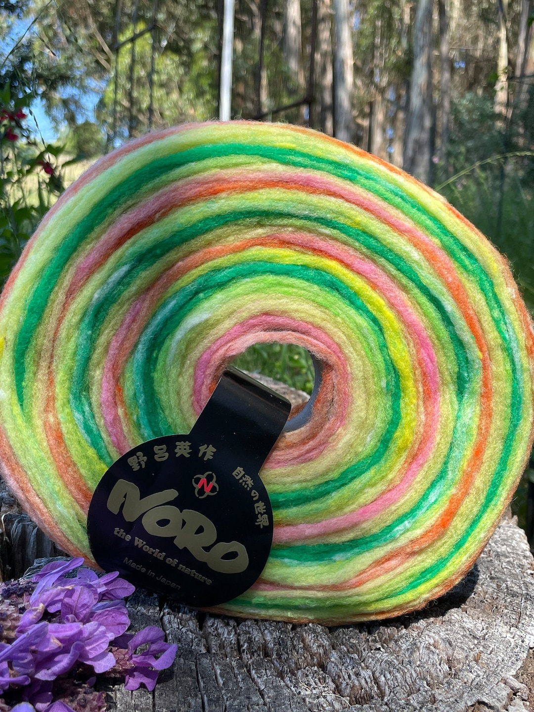 Noro Rainbow Roll Pencil Wool Roving for Spinning, Knitting, Crocheting ...