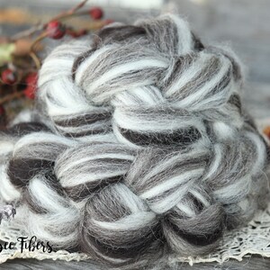 JACOB Natural Wool Roving Combed Top Spinning or Felting Fiber Humbug ...