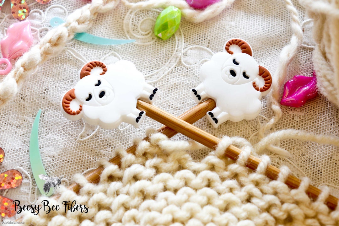 Knitting Needle Toppers Silicone Sheep - Knitting Notions, Knitting ...