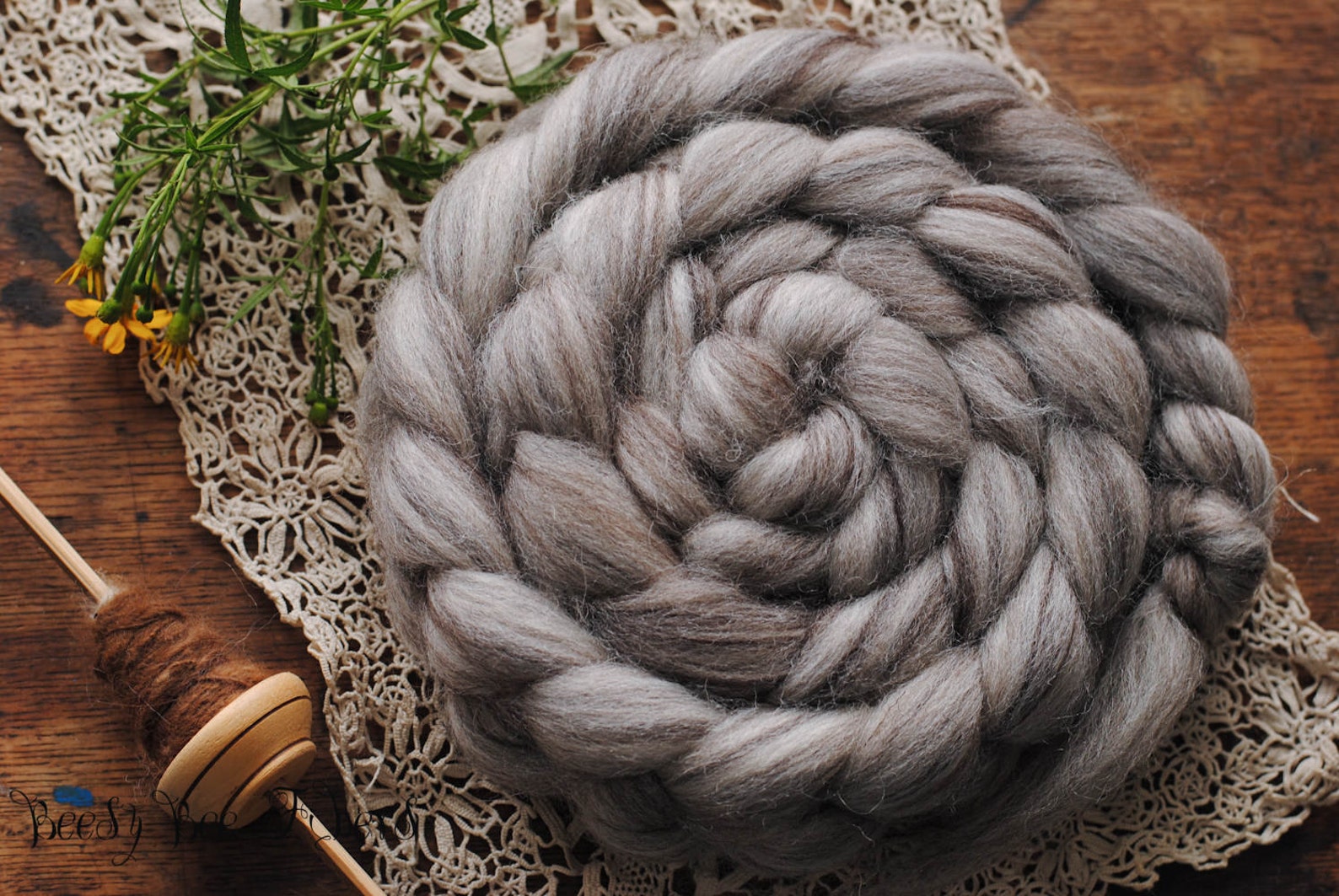 SHETLAND Humbug Undyed Wool Roving Combed Top Spinning or Felting Fiber ...