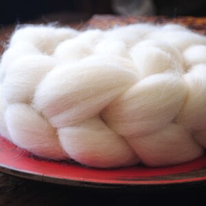 Undyed Natural White Romney Combed Top Wool Roving Spinning Felting ...