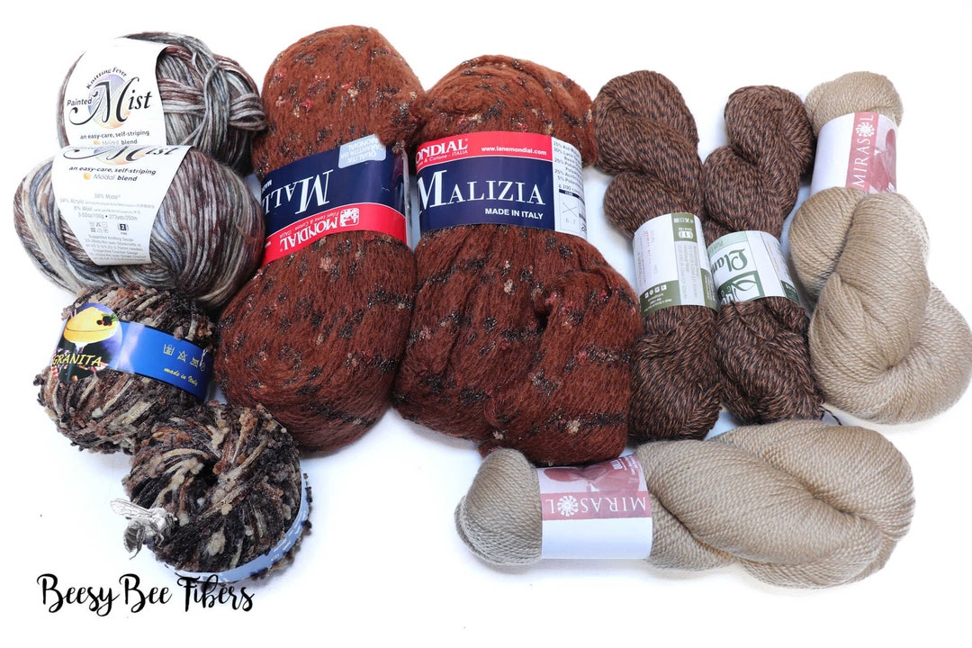 FREE SHIPPING Yarn Grab Pack Fiber Bundle, Art Yarn Bundle, Novelty ...
