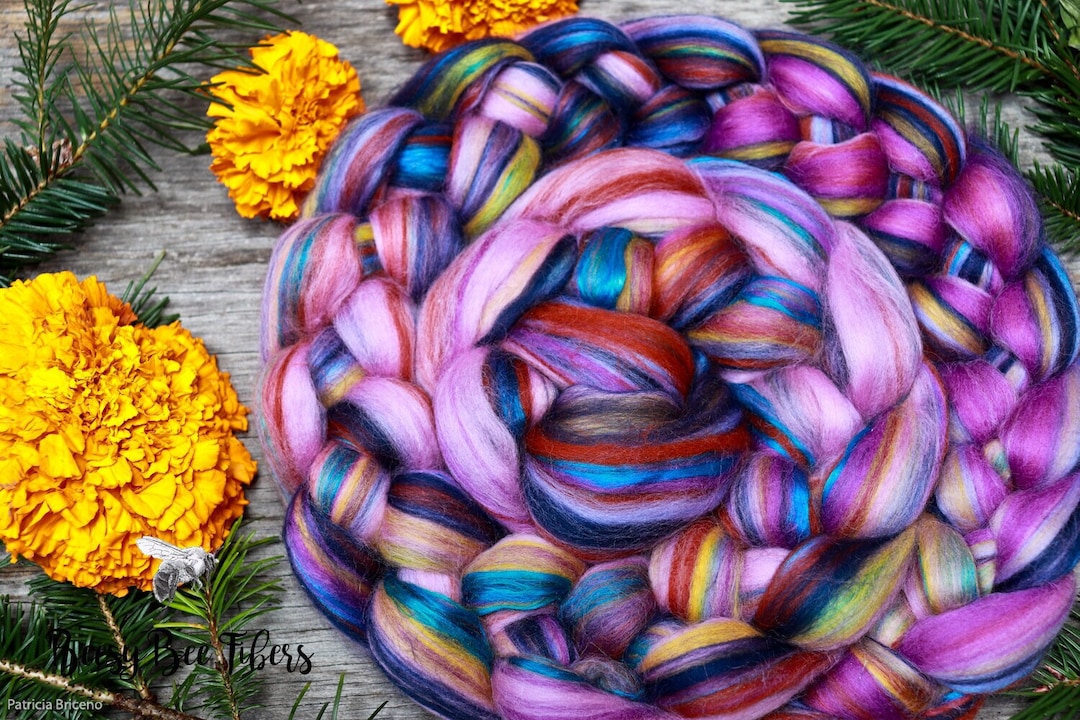 CALYPSO Non Mulesed Merino Wool and Mulberry Silk Blend Roving Combed ...