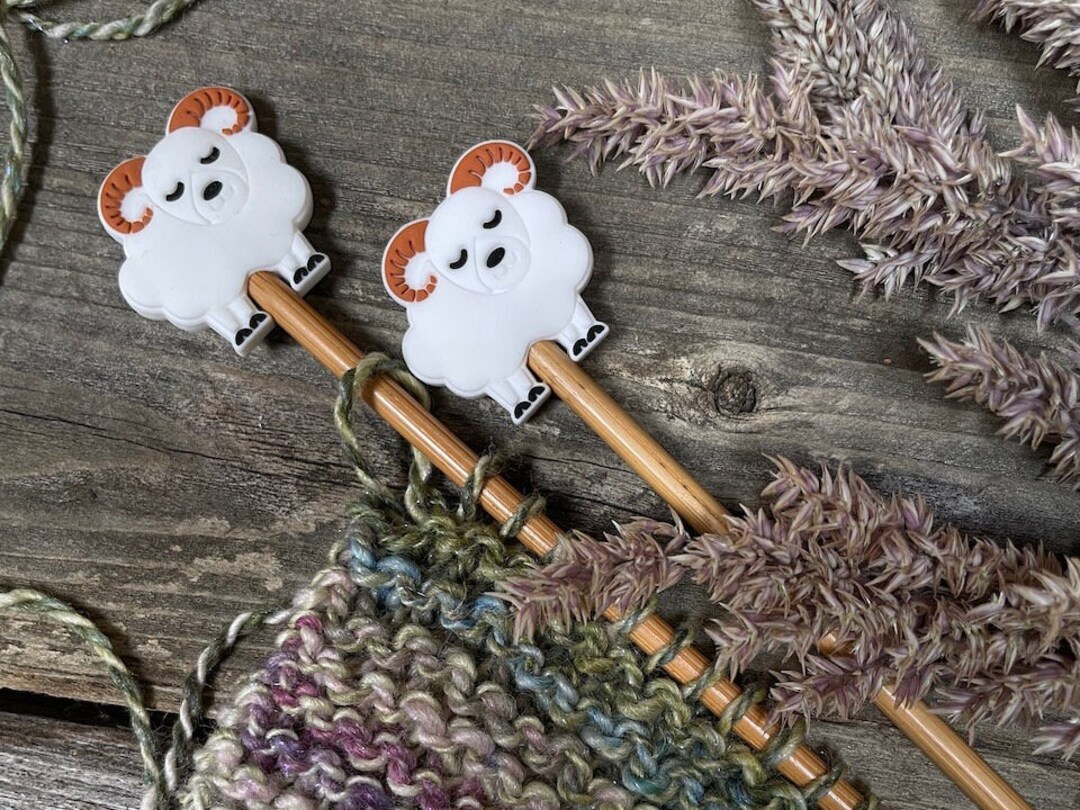 Knitting Needle Toppers Silicone Sheep Knitting Notions, Knitting ...