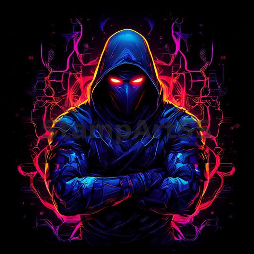 30 Neon Ninja Warrior Art Designs Symmetrical, Ultra-detailed Digital ...