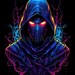 30 Neon Ninja Warrior Art Designs Symmetrical, Ultra-detailed Digital ...