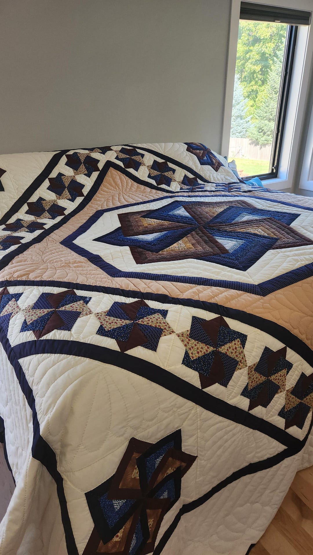 New Amish Handmade Quilt Tumbling Star King Size - Etsy