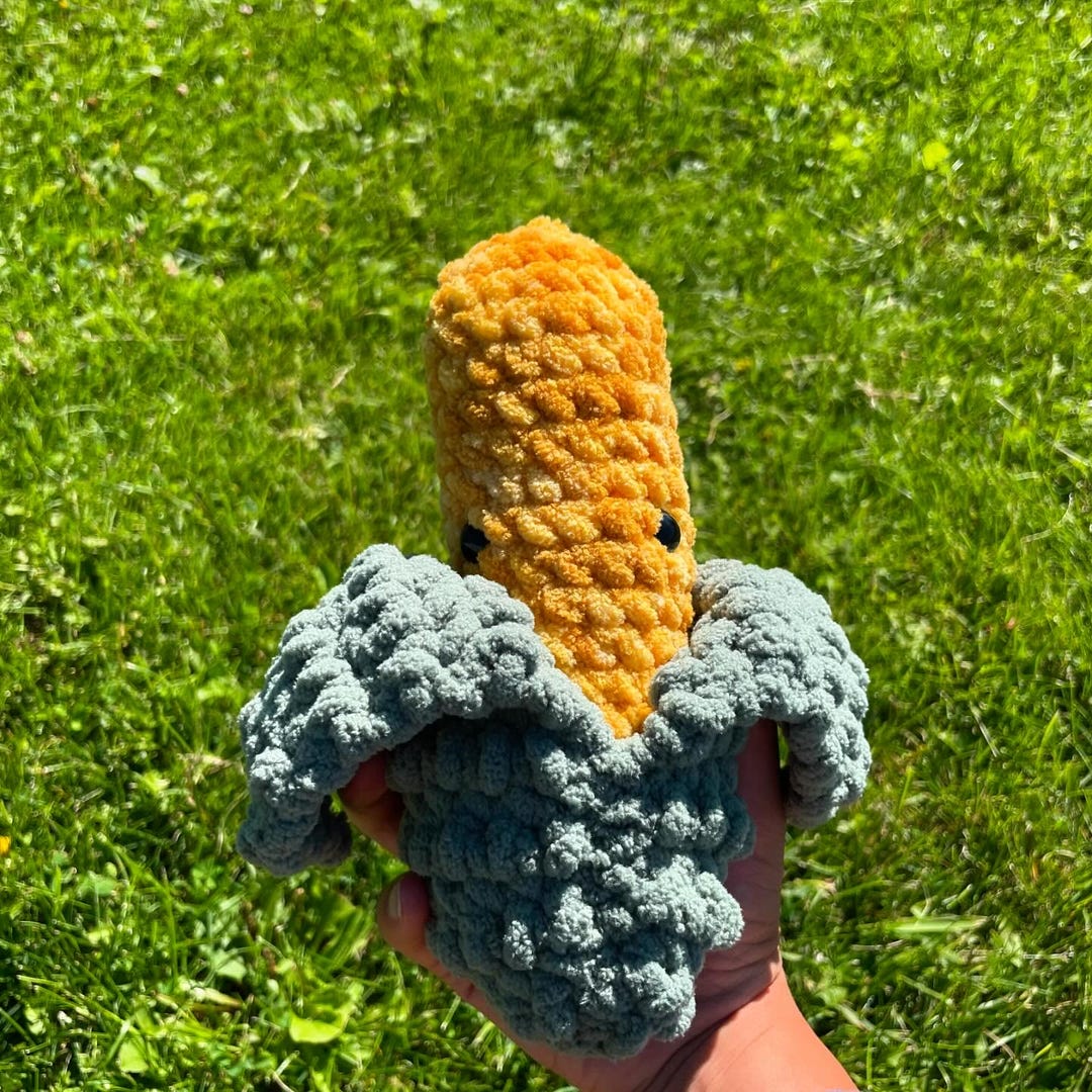 Handmade Crochet Corn Plushie, Cute Amigurumi Corn Toy, Unique Crochet ...