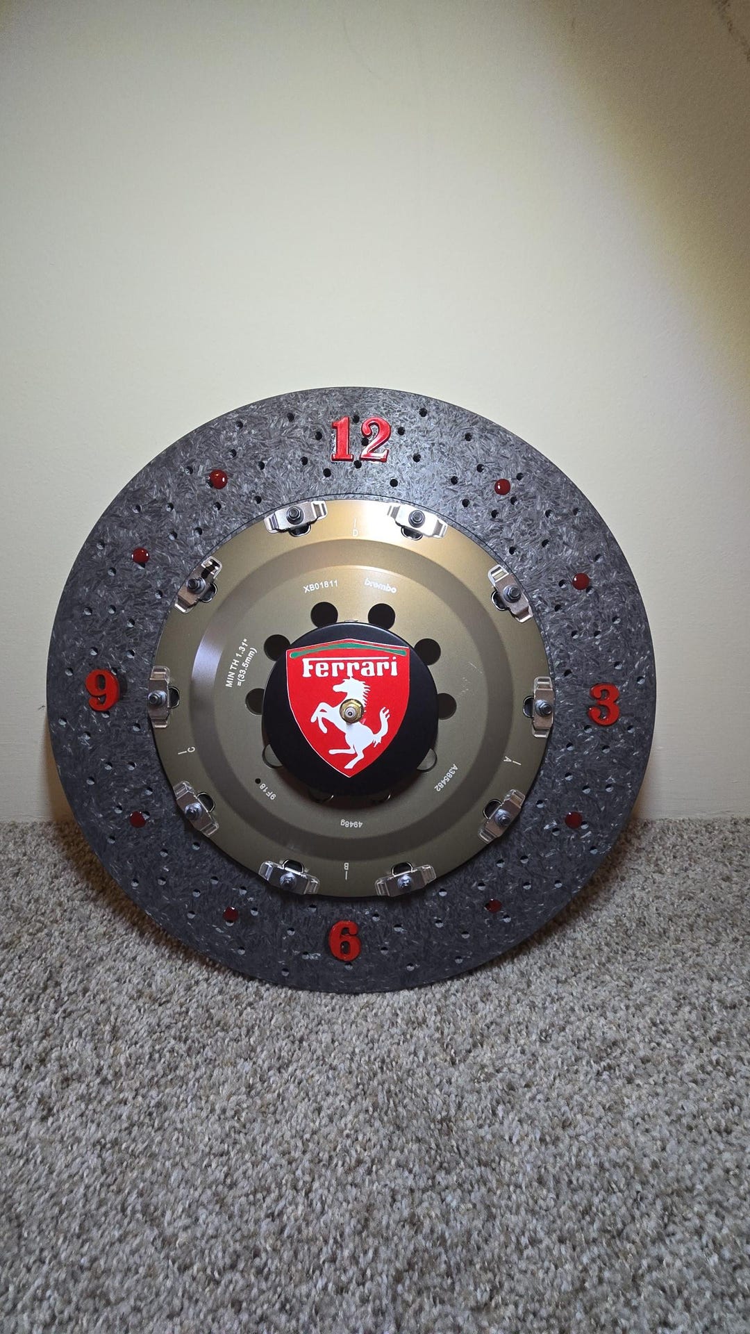 Ferrari 488 Rotor Clock - Etsy
