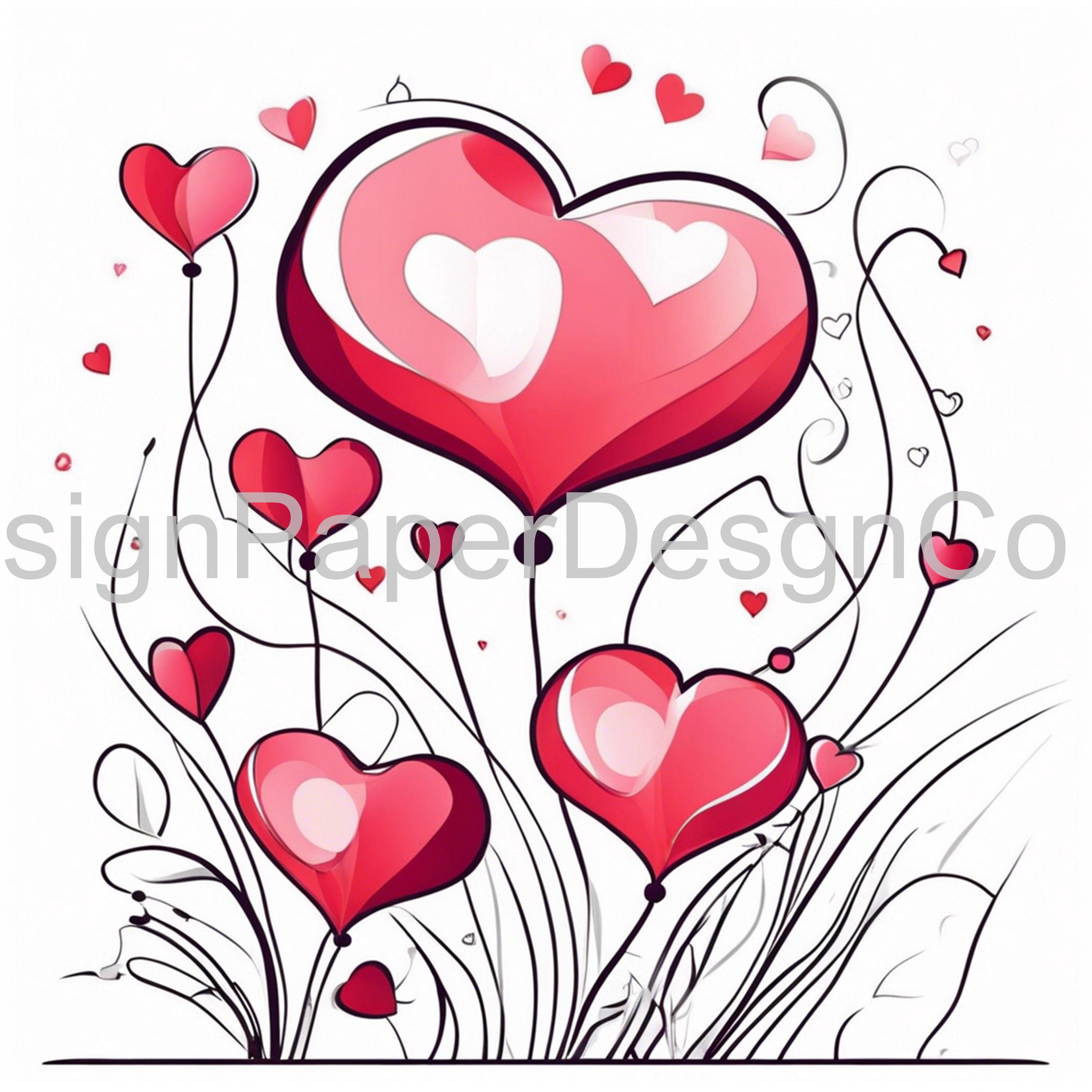 Valentine Clipart, Christmas Card Art, Printable Watercolor Clipart ...