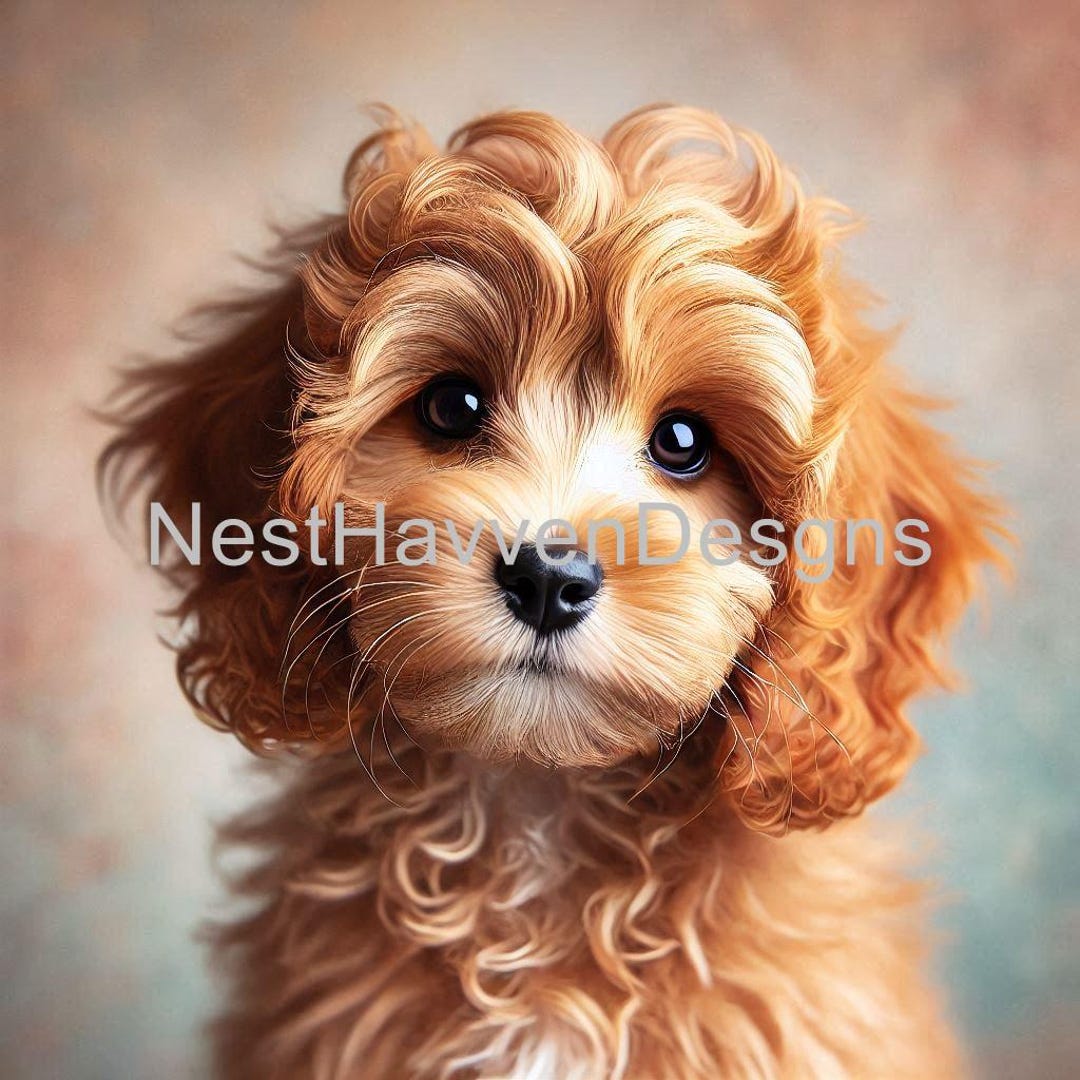 10 Watercolor Cockapoo Clip Art for Crafting Scrapbooking Card Making ...