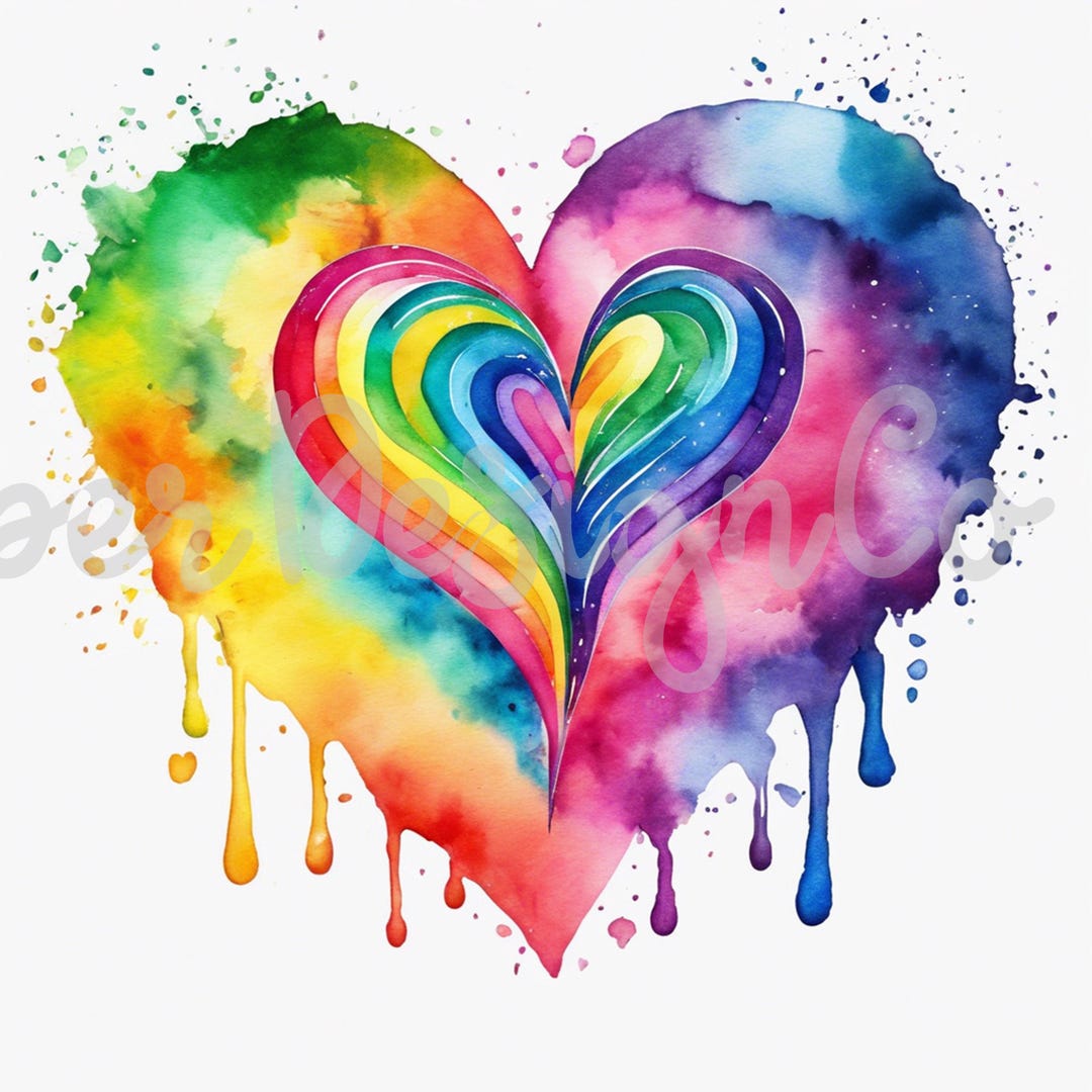 Watercolor Hearts Clip Art for Crafting Scrapbooking Card Making - Etsy