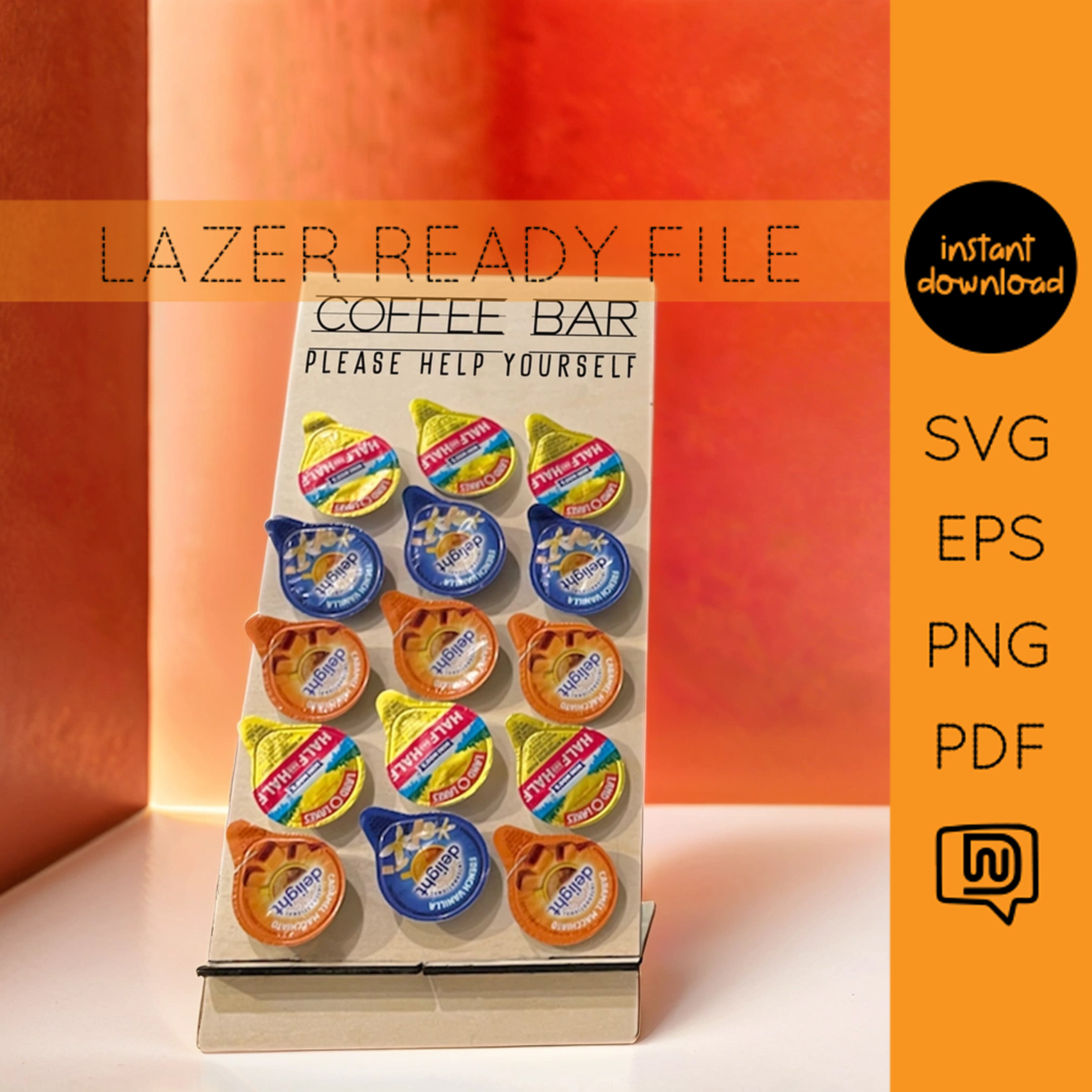 Coffee Creamer Holder SVG, Coffee Storage, Office Coffee Organizer ...