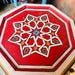 Red Moroccan Side Table – Hand-painted Wooden Accent Table – Boho ...