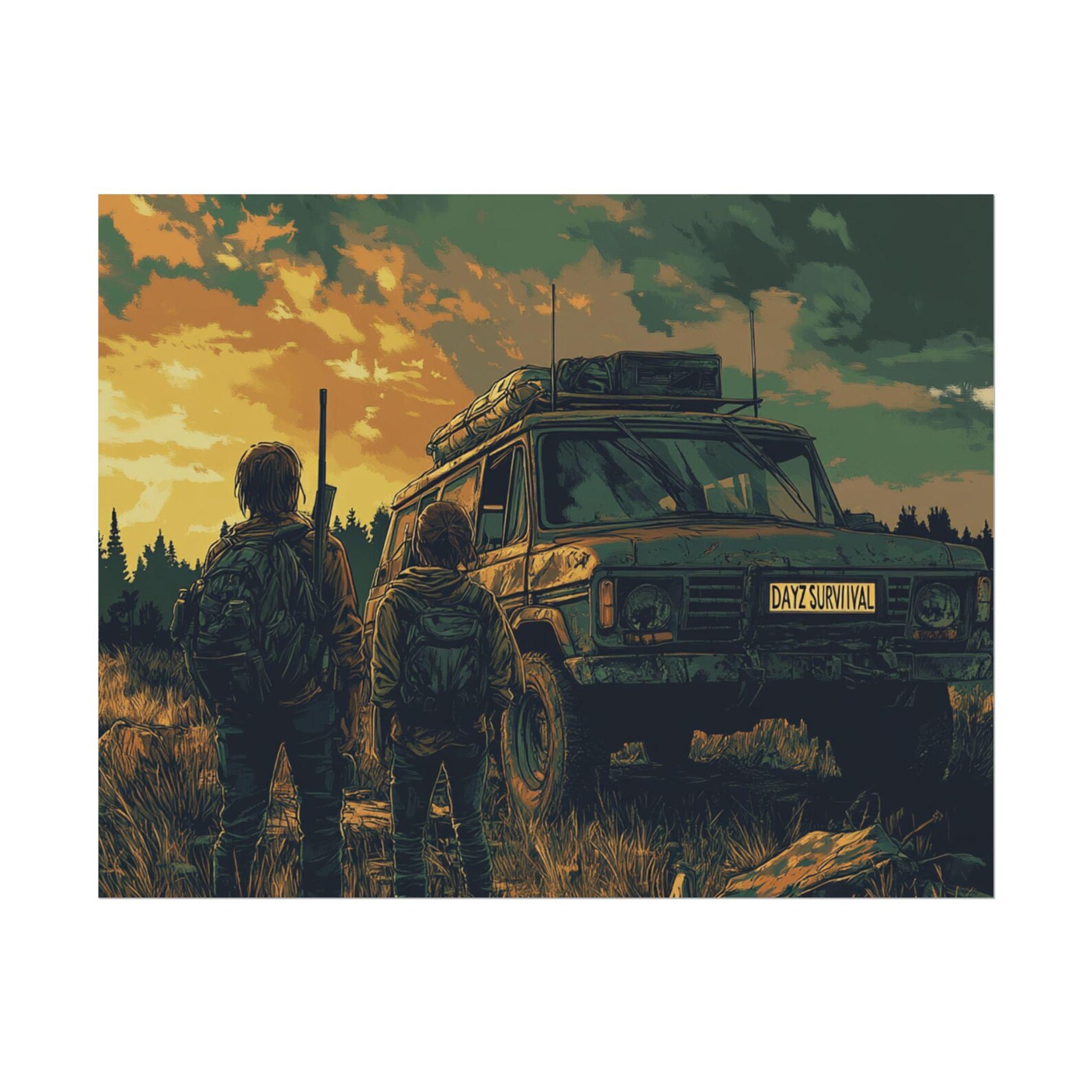 Dayz Survival Poster - Epic Sunset Scene for the Ultimate Survivor - Etsy