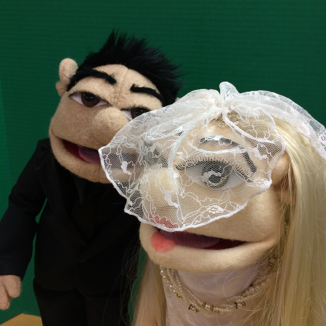A Wedding Couple Custom Made Look Alike Portrait Muppet Puppet - Etsy ...