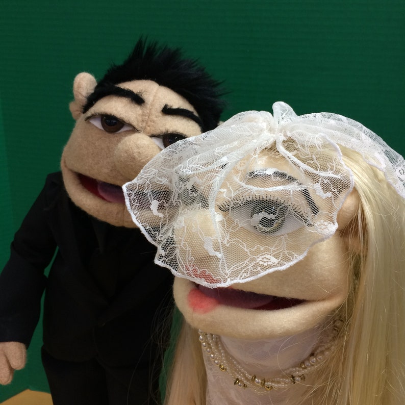 A Wedding Couple Custom Made Look Alike Portrait Muppet Puppet - Etsy ...