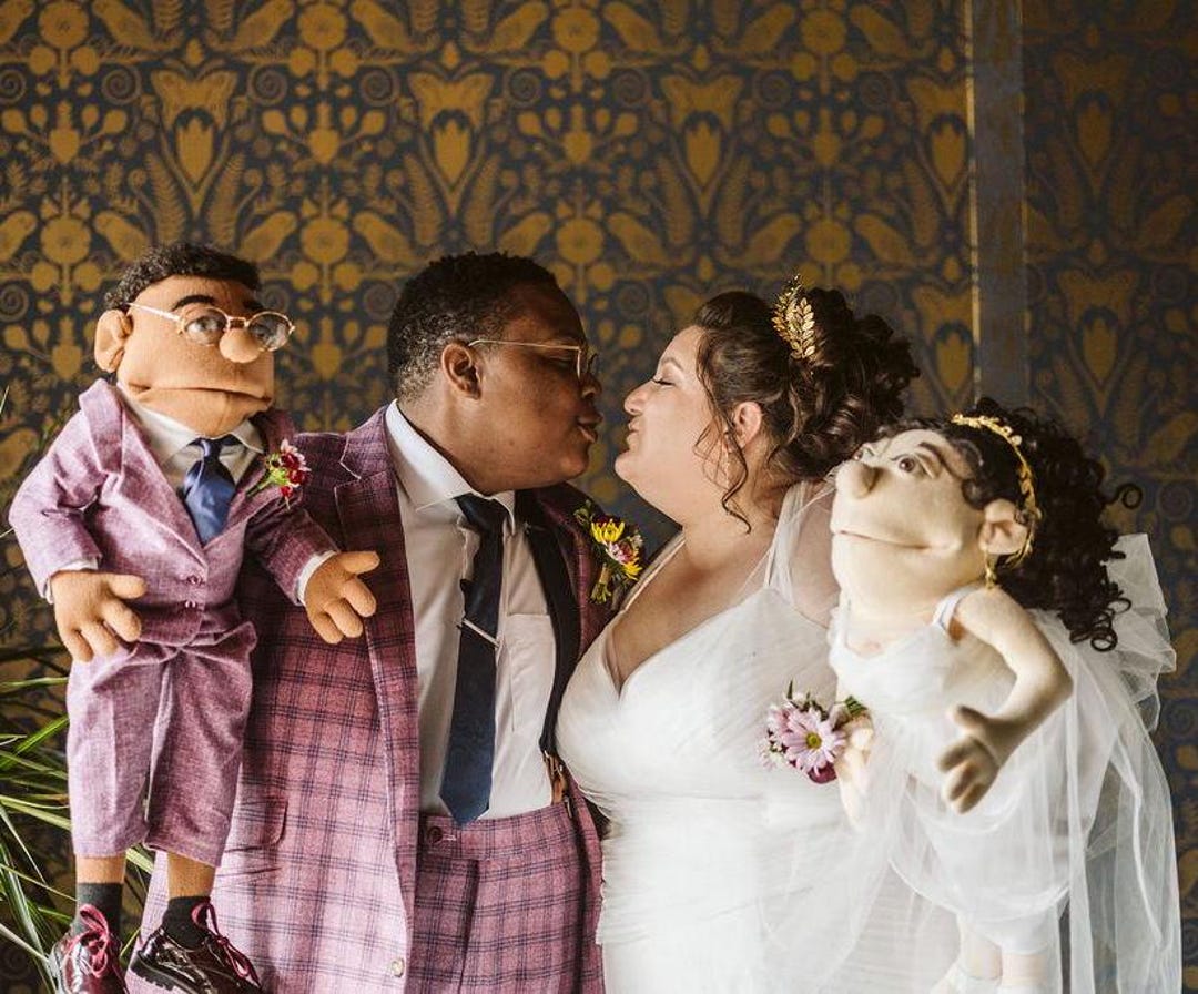 A Wedding Couple Custom Made Look Alike Portrait Muppet Puppet Great ...