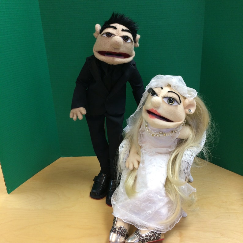 A Wedding Couple Custom Made Look Alike Portrait Muppet Puppet - Etsy ...